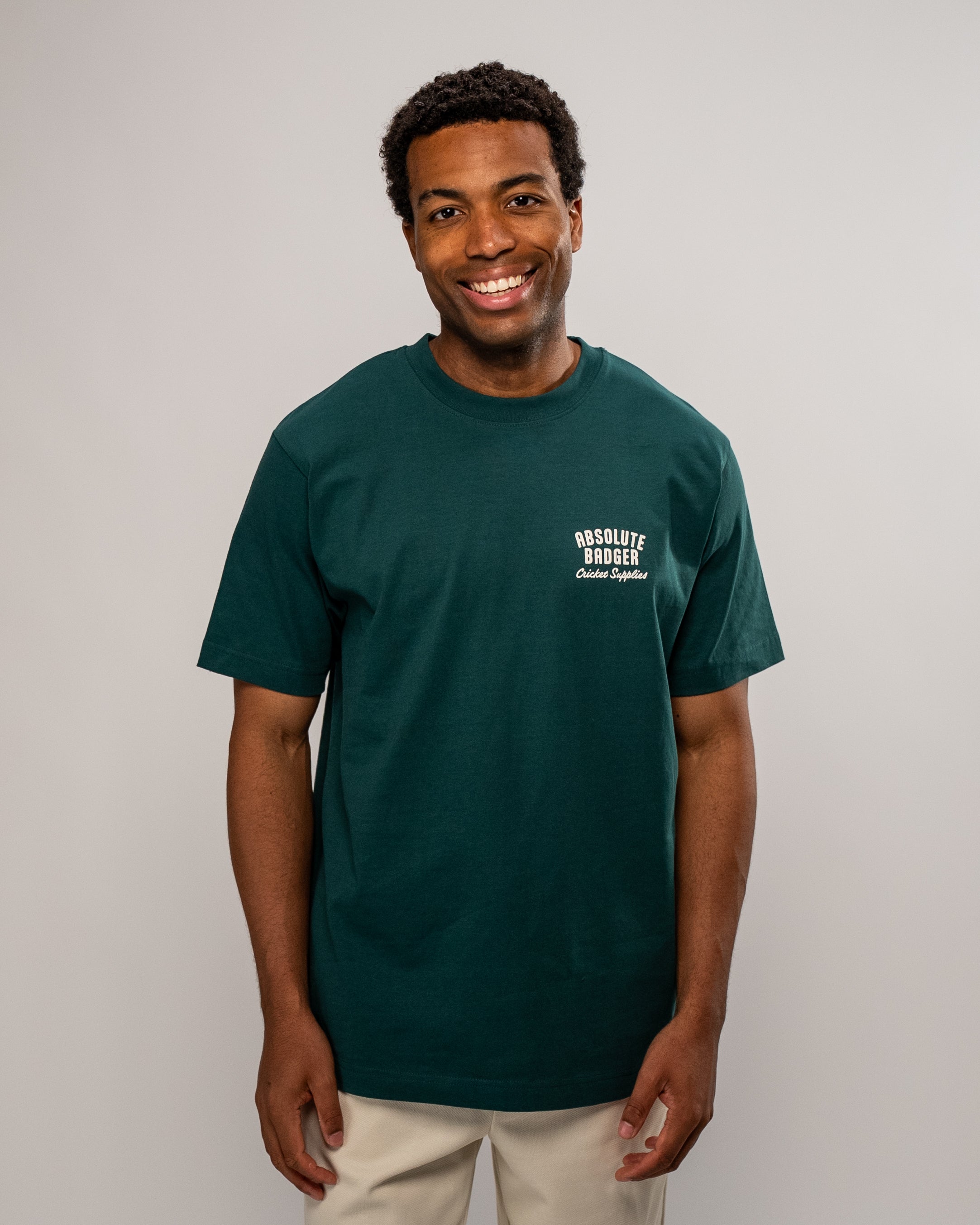 Cricket Supplies Tee - Green – Absolute Badger